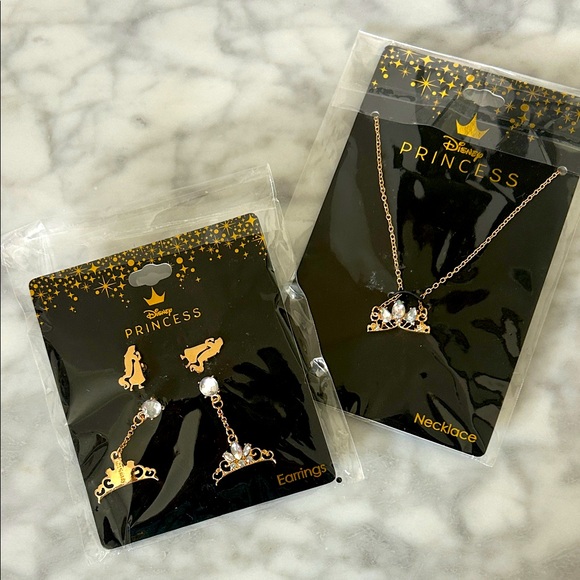 Disney | Jewelry | Disney Princess Gold And Black Jewelry Set | Poshmark
